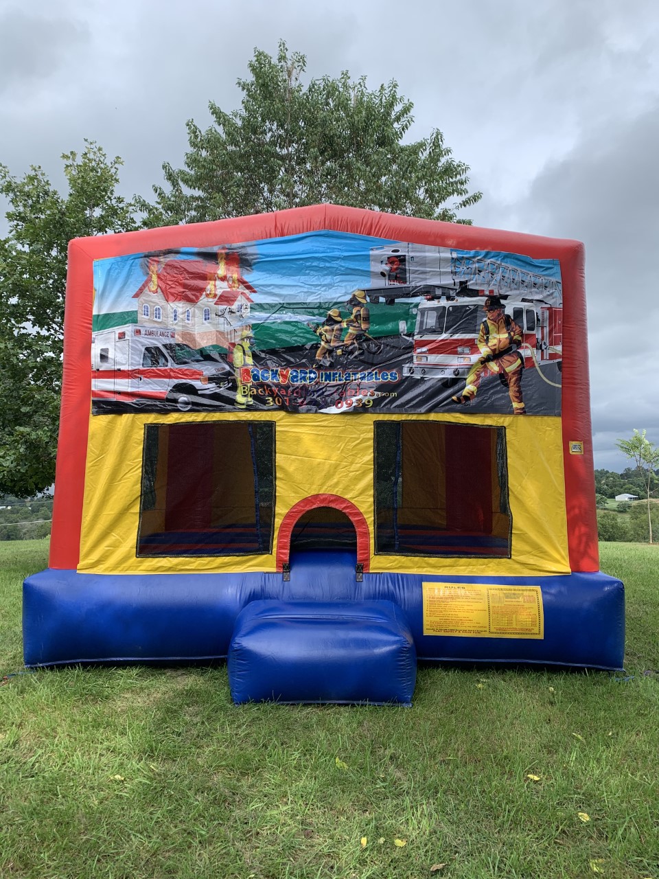Fireman Moonbounce-Backyard Inflatables